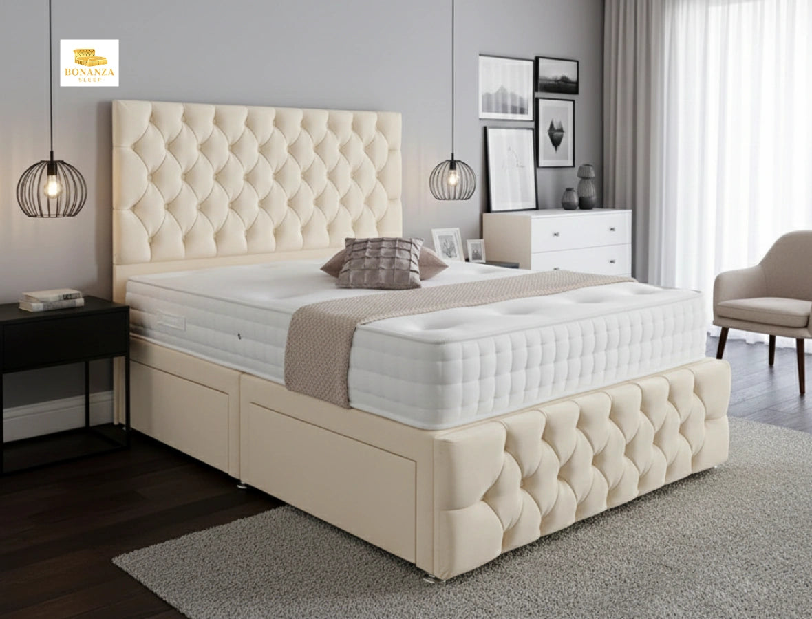 Clara Chesterfield Divan Bed – Bonanza Sleep