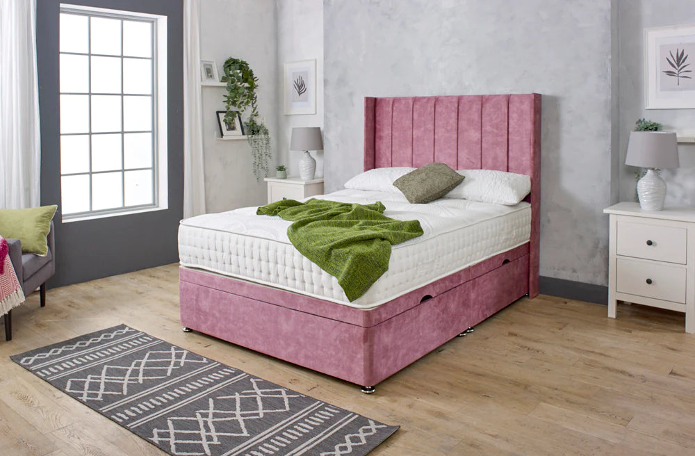 Rome Vertical Line Ottoman Divan Bed – Bonanza Sleep